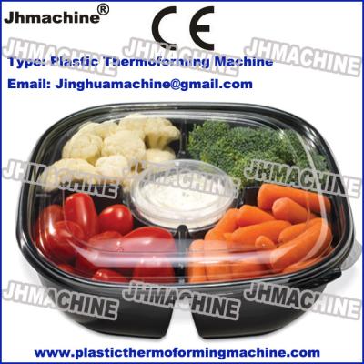 China Máquina plástica de Thermoforming, formar-corte-apilando para las bandejas/cubierta/ampolla/comida en venta