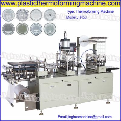 China Tapa automática estándar de la taza del CE/máquina thermoforming de la cubierta para el corte del papel, taza plástica en venta