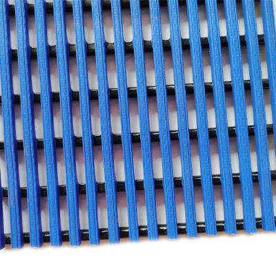 China Open Grid PVC Safety Barefoot Comfort Mat Anti Slip Blue 120 CM for sale