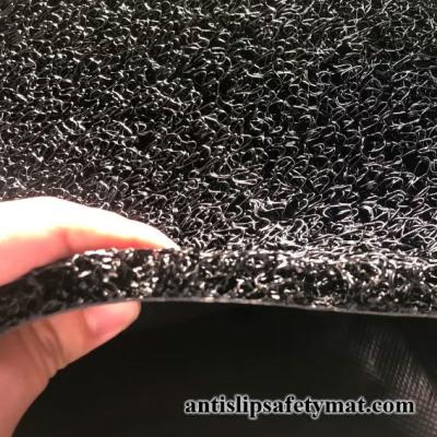 China 12MM Anti Slip PVC Vinyl Loop Mat Coil Flooring Matting Roll for sale