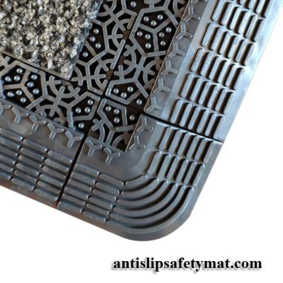 China Interlock Tiles Commercial Entrance Floor Mat 20cmx20cm PVC Vinyl for sale