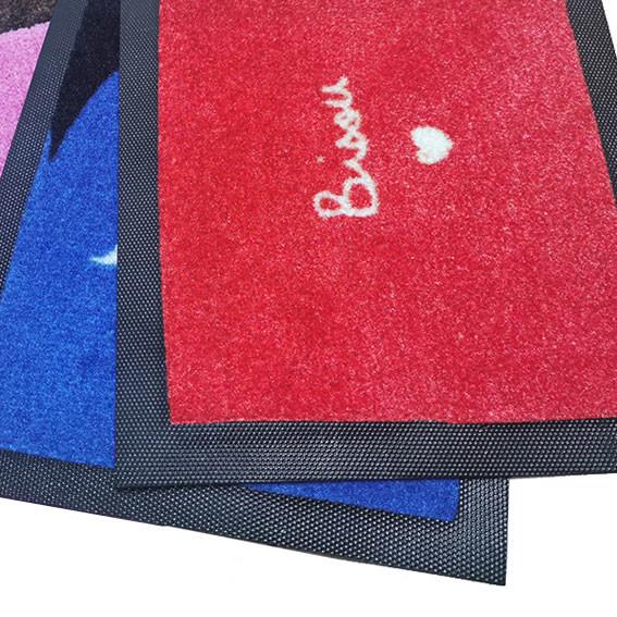Tappetini su misura con stampa logo Top in nylon Parte posteriore in gomma 8 - 9 MM
