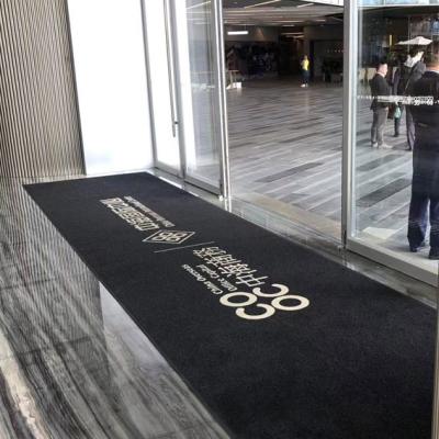 중국 커스텀 로고 입구 스크레이퍼 와이퍼 매트 큰 크기 호텔 로비 판매용