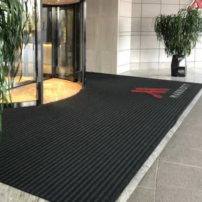 중국 커스텀 로고 입구 스크레이퍼 와이퍼 매트 큰 크기 호텔 로비 판매용