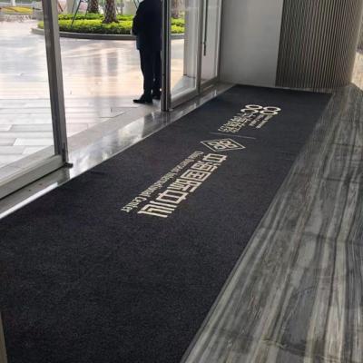 중국 커스텀 로고 입구 스크레이퍼 와이퍼 매트 큰 크기 호텔 로비 판매용