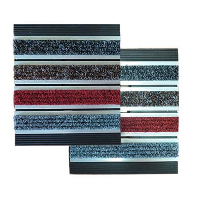 China Customizable 10mm Aluminum Entrance Mat Carpets With Nylon Brush Insert Material for sale