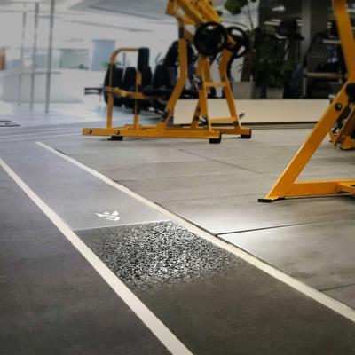 China Rubber Gym Mats 15mm Shock Absorbing Non Slip Flooring for Fitness Centers for sale