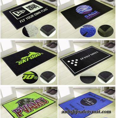 Cina 60x90cm Mats Nylon bollato su ordinazione 6,6 hanno personalizzato densamente Logo Mat 1.2mm - 1.5mm in vendita