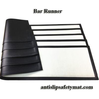 China Non Woven Polyester Rubber Bar Runner Desk Counter Anti Slip Safety Mat 880*250mm for sale