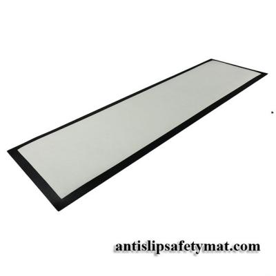 China Rubber Backed Custom Logo Mats 440x250mm White Blank Bar Runner Mat for sale