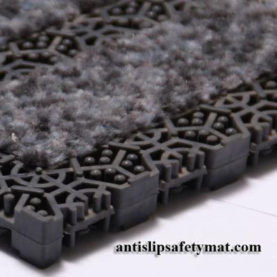 China Nylon Carpet PVC Base Modular Interlocking Floor Tiles 16MM Thickness for sale