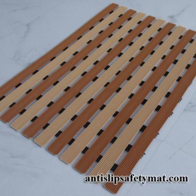 China Open Grid Drainage Non Slip PVC Flooring Rolls 8mm For Swimming Pools for sale