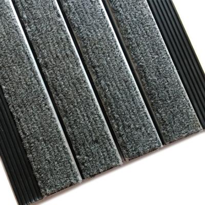 China Aluminiumantitiefe beleg-Sicherheits-Mat Grey Color Entrance Floor Mattings 18mm for sale