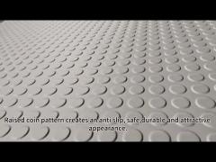 Studded Rubber Flooring Matting Slip-Resistant And Waterproof