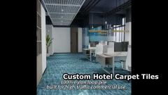 Low MOQ Printed Carpet Tiles | Nylon Commercial Carpet with PVC Backing for Offices & Retail