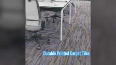 Durable 50x100cm Printed Carpet Tiles Office Hotel