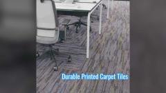 Durable Printed Carpet Tiles for Offices