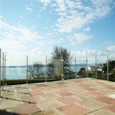 China Semi Frameless Tempered Glass Railing with Stainless steel Blaustrade for sale