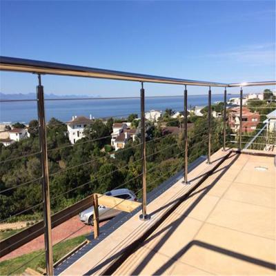 China 304 Stainless Steel Outdoor Fence Staircase Cable Wire Railing Balustrade for sale