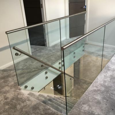 China Standoff bracket frameless tempered glass railing for front balcony for sale