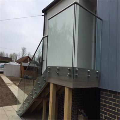 China Clear tempered glass handrails system for balcony designs for sale