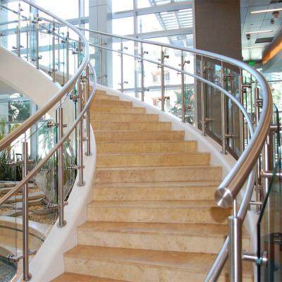 China Stainless steel glass railing / balustrade systems for lobby stairs / balcony use for sale