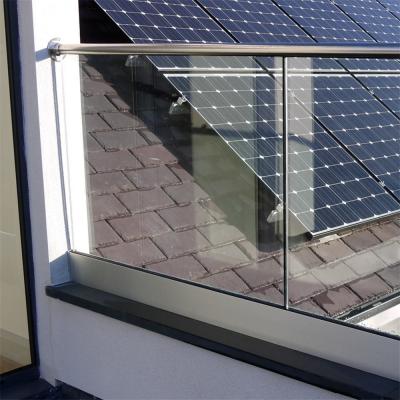China Durable exterior handrail systems in aluminum profile glass panel design for sale