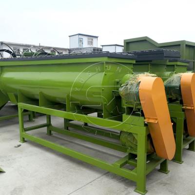 China Continu-productie dubbelschachtmixer met gelijkmatig mengen en automatisch ontladen Te koop