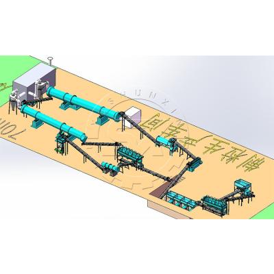 China Small-Scale 1-2t/h Organic Fertilizer Production Line Raw Material Compound Fertilizer for sale