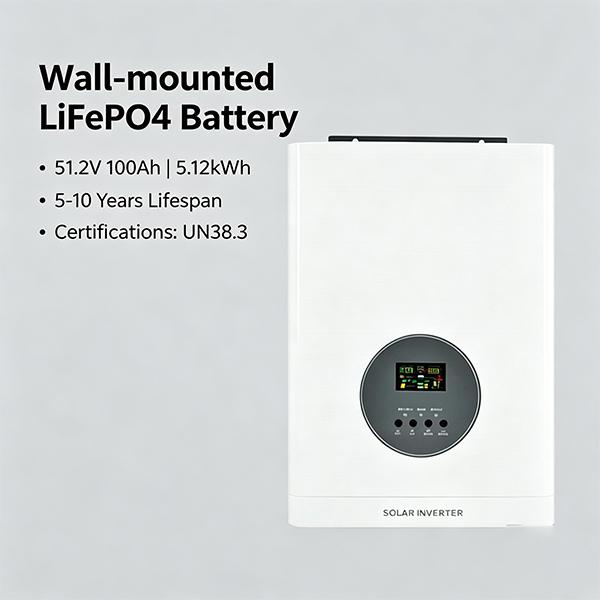 Quality 5.12kWh LiFePO4 Lithium Battery with 5kW Load Capacity and Long Cycle Life for Solar Storage Systems for sale
