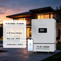 Quality 10.24kWh 51.2V 200Ah LiFePO4 Wall-Mounted Home Energy Storage System for Solar for sale