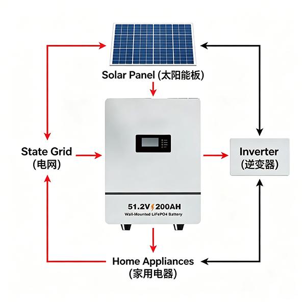 Quality 10.24kWh 51.2V 200Ah Lithium Iron Phosphate Battery Pack for Home Solar Storage with 0-55℃ Operating Temperature for sale