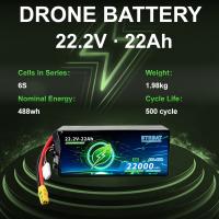 Quality High Capacity Solid State Lithium Ion Battery Pack 22.2V 22Ah 488Wh High Weight for sale