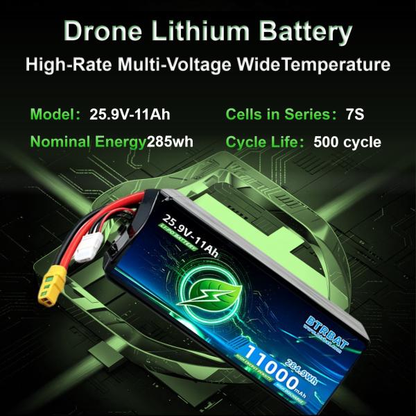 Quality 25.9V 11Ah 7S UAV Lithium Polymer Battery High Rate Long Cycle Life 500 Cycles Professional Drone Power Battery Original Manufacturer Wholesale Supply for sale
