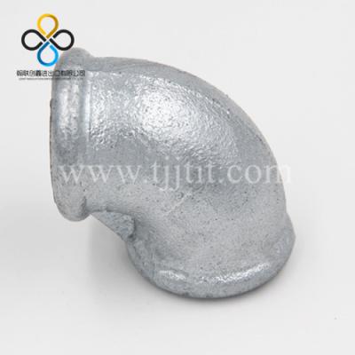 China 90 Hot dip galvanized malleable cast iron pipe fitting elbow 90° beaded equal made in china for sale