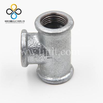 China 130 Hot dip galvanized malleable cast iron pipe fitting tees beaded made in china for sale