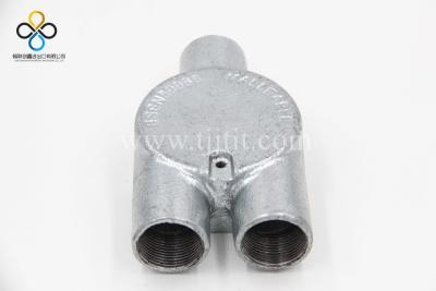 China Electrial wiring accessories hot dip galvanized malleable cast iron conduit circlar box L309 three-way Y way for sale
