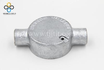 China Hot dip galvanized malleable iron L503 2 way through box conduit box for sale
