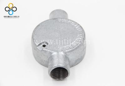 China Hot dip galvanized malleable iron L103 2 way through box conduit box for sale