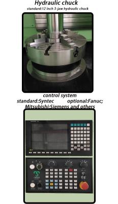 China 24m/Min Fast Traverse CNC Vertical Lathe Machine For 600mm Workpieces for sale