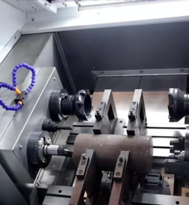 China Precision Dual Spindle Inclined Bed Drilling And Milling Machine For Extended Work for sale