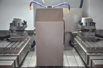 China Two Spindle Flat Bed Coaxial Precision Machine For 200mm Maximum Clamping Range for sale