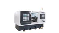 China Dual Spindle Inclined Bed Machine For Simultaneous Bilateral Machining for sale