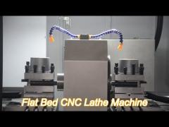 7.5kW Dual Spindle Flat Bed CNC Lathe Machine For Large Diameter Machining