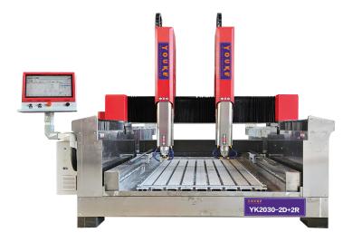 Cina Macchina per incisione e taglio CNC per pietra per pezzi circolari piatti 380V a doppio scopo in vendita