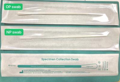 China Nasopharyngeal Oropharyngeal Zwabber van de specimen de Inzameling Bijeengekomen Nylon Zwabber voor covid-19 Te koop