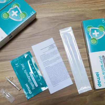 Cina Striscia rapida 1test/Box 25tests/Box della cassetta della prova del tampone POCT del campione dell'antigene per Covid-19 AG in vendita