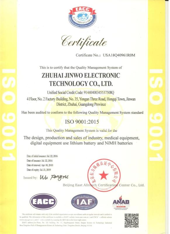  - ZHONGSHAN JINWO TECHNOLOGY CO.,LTD