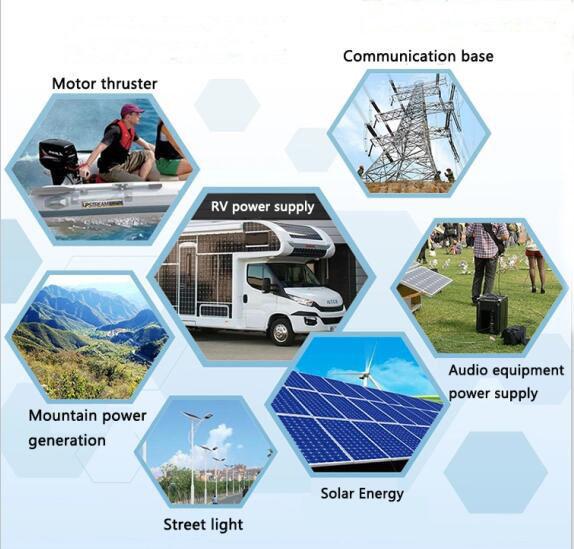 ΒΑΘΙΆ ΜΠΑΤΑΡΊΑ ΛΊΘΙΟΥ ΚΎΚΛΩΝ 12V 200AH για για το rv, ηλιακός, θαλάσσιος, χερσαίος, εφαρμογή 1 από-πλέγματος
