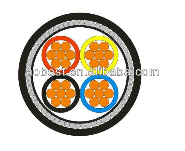 3 core copper conductor pvc sheath XLPE insulation swa cable 50 mm2 zhengzhou cable